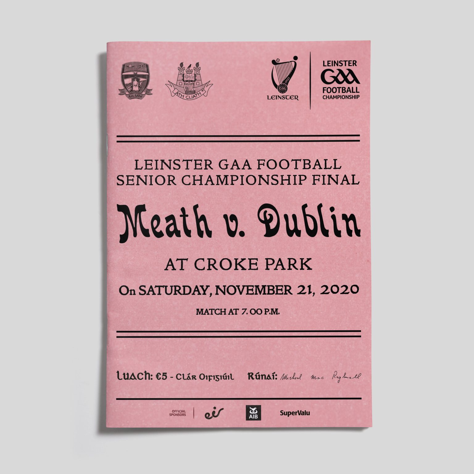 Match Programmes including GAA Programmes – dba publishing