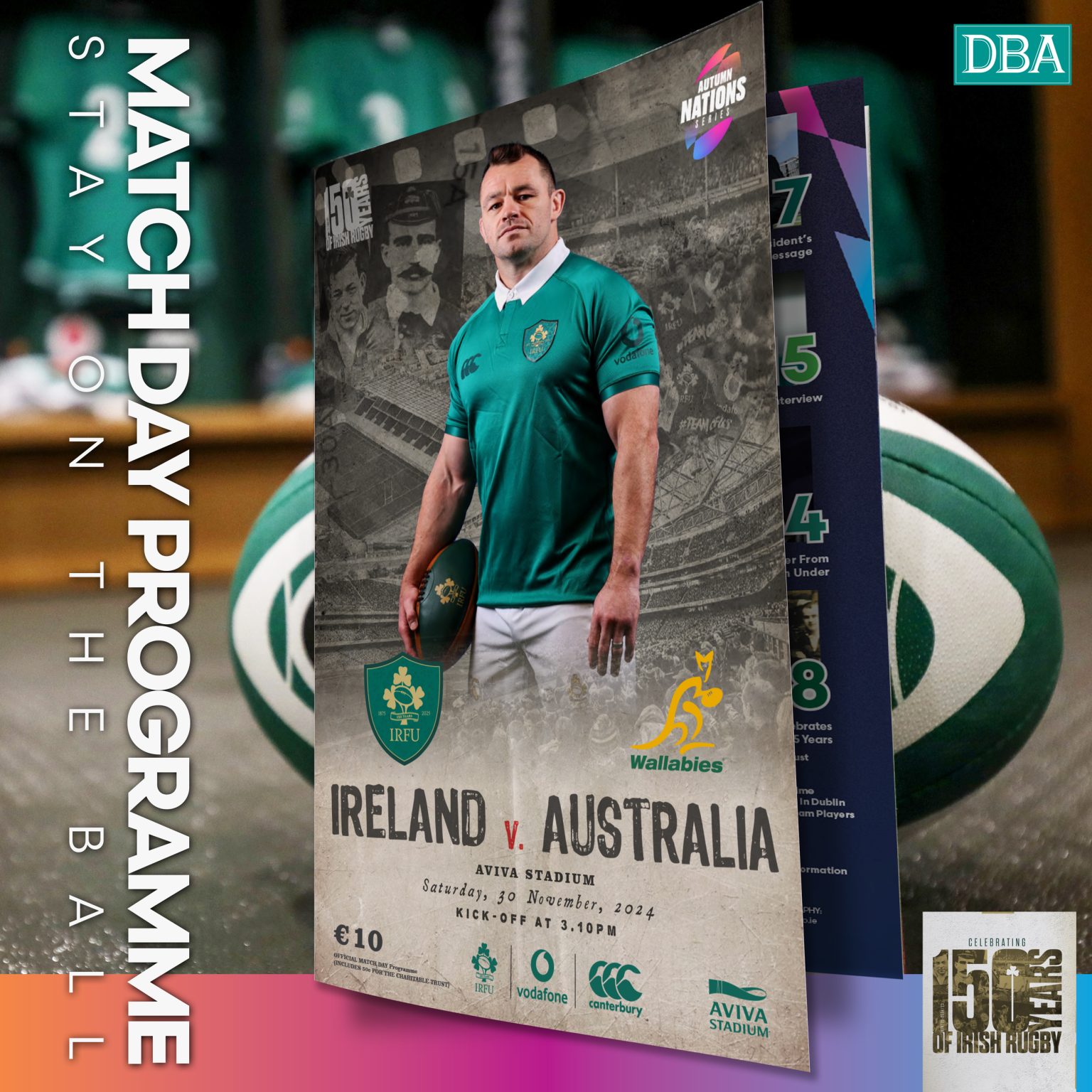 Autumn Nations Series 2024 – Ireland v Australia (DOWNLOAD ONLY) – dba publishing