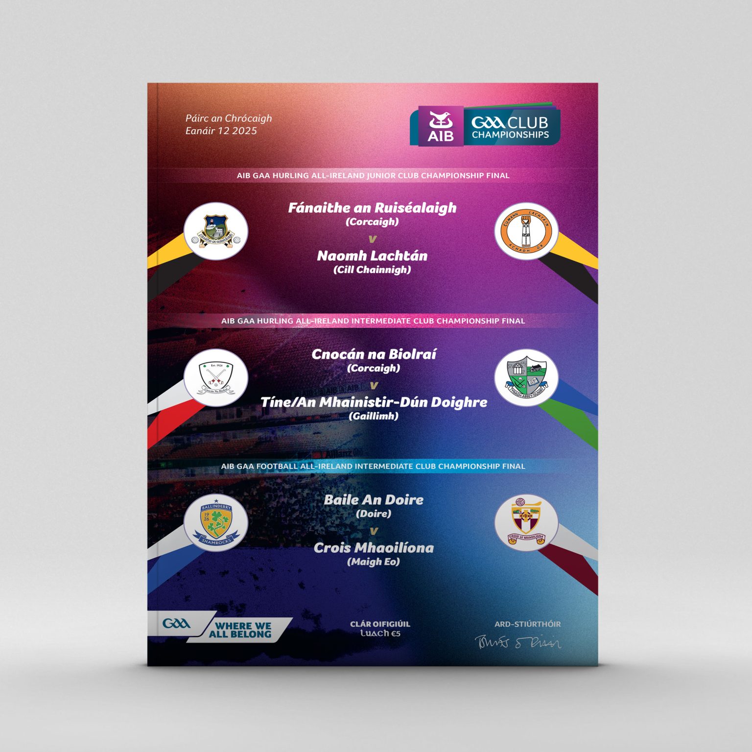 Match Programmes including GAA Programmes – dba publishing
